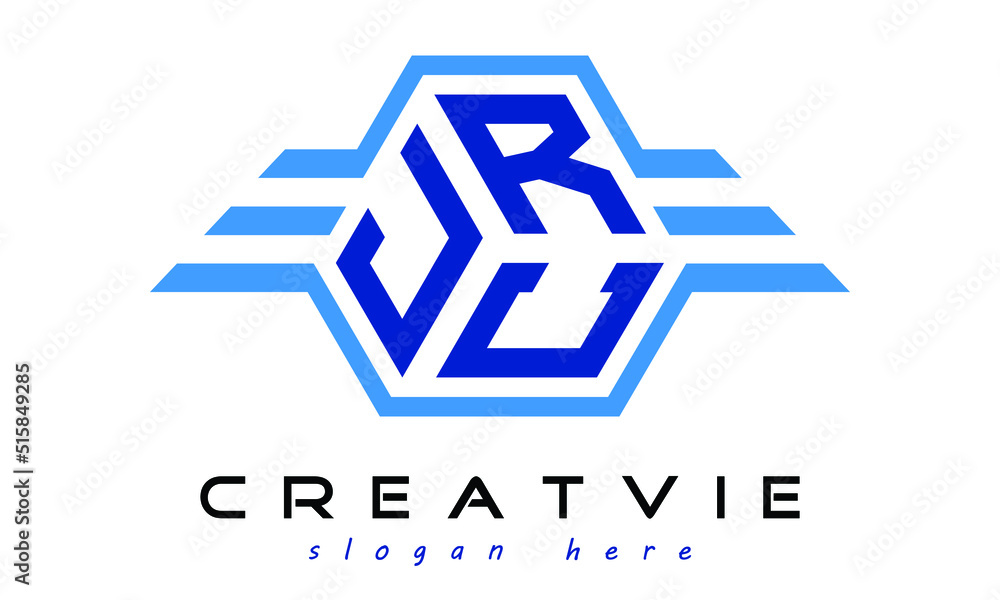 JRC three letter geometrical wings logo design vector template ...