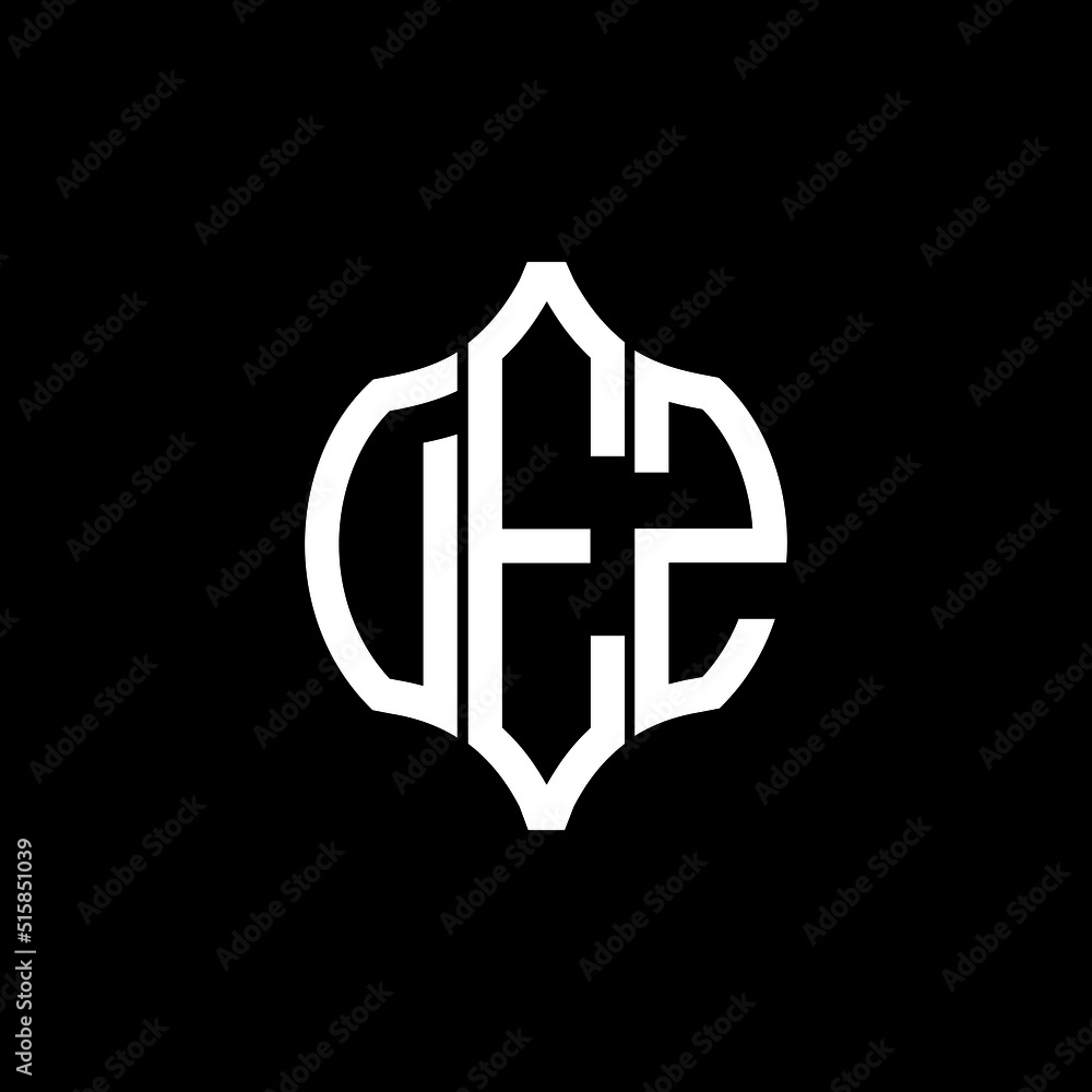 DEZ letter logo. DEZ best black background vector image. DEZ Monogram ...