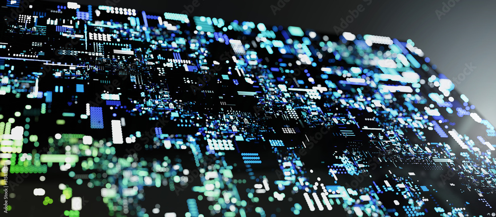 Nano electronics processing. Extremely Shallow depth of field ...