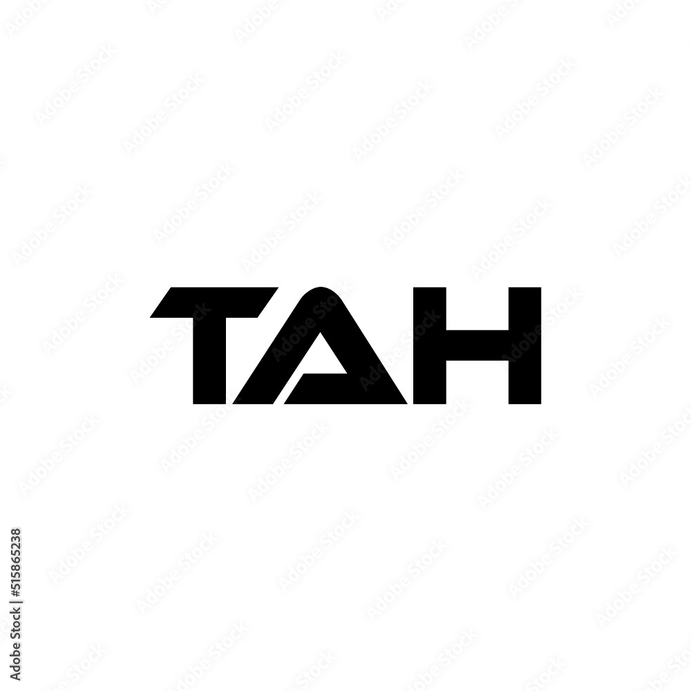 TAH letter logo design with white background in illustrator, vector ...