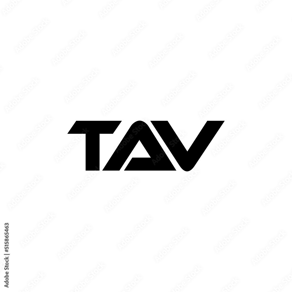 TAV letter logo design with white background in illustrator, vector ...