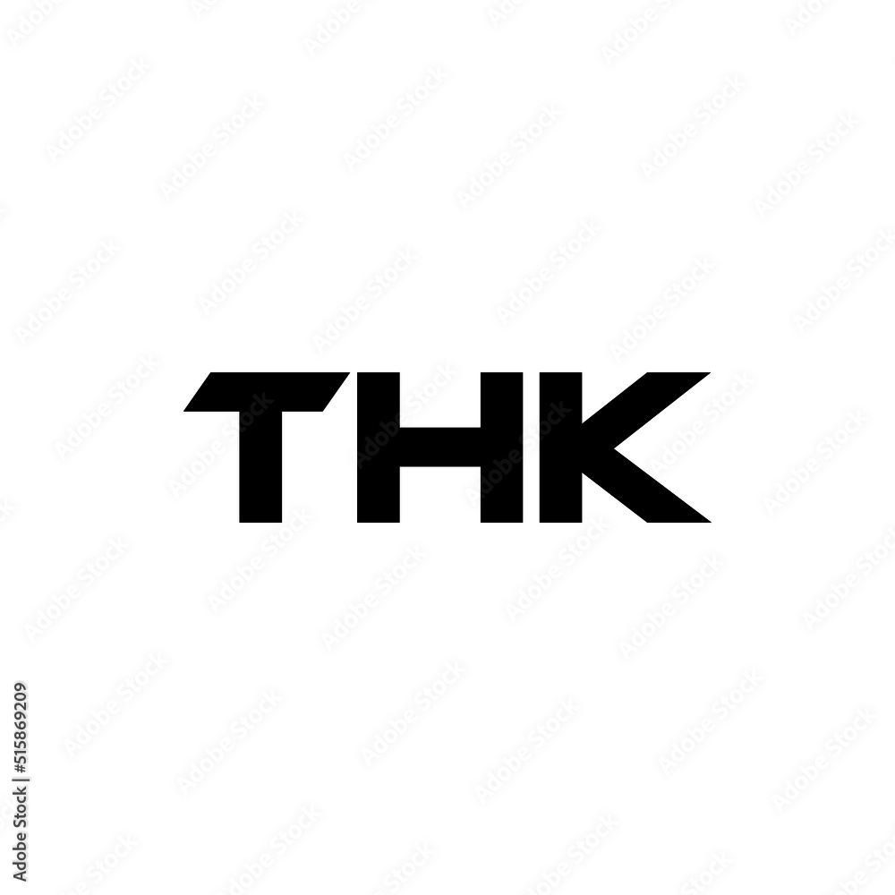 THK letter logo design with white background in illustrator, vector ...