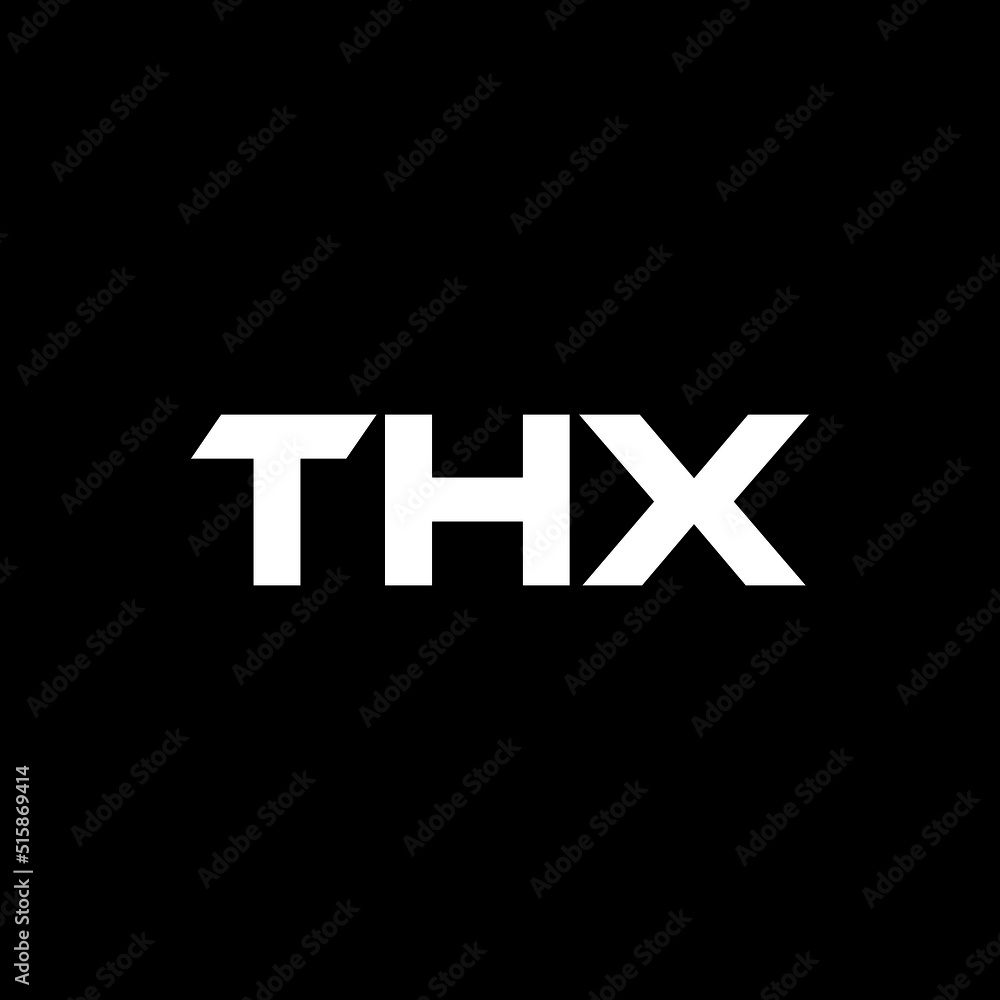 THX letter logo design with black background in illustrator, vector ...