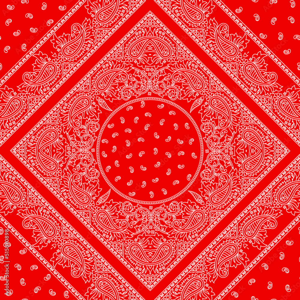 Red Bandana Print Wallpaper