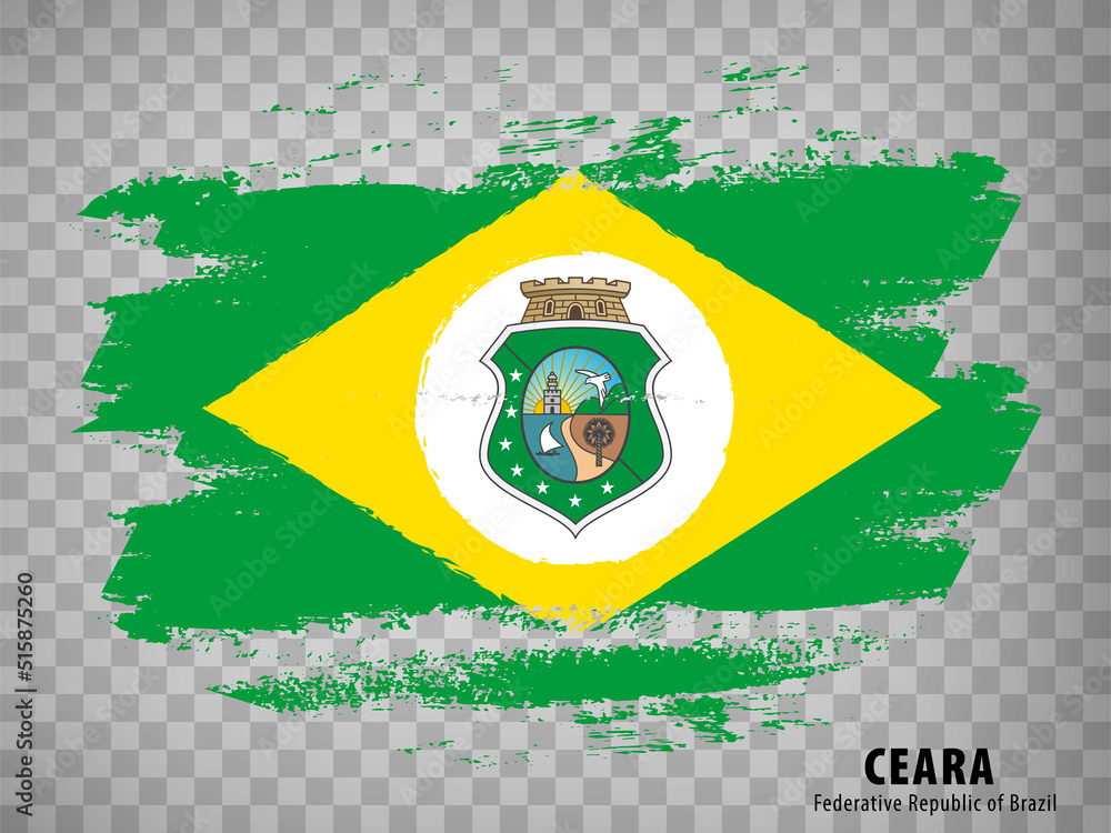 Flag of Ceara from brush strokes. Federal Republic of Brazil. Flag ...