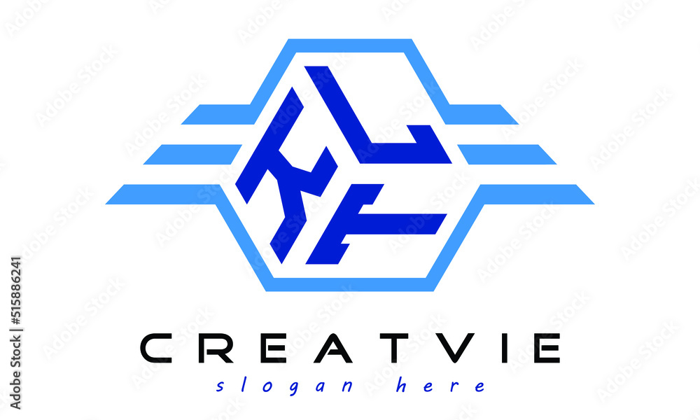 KLT three letter geometrical wings logo design vector template ...