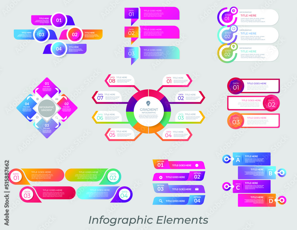 Abstract Infographic Elements Premium Vector. vector eps10 illustration Stock Vector | Adobe Stock