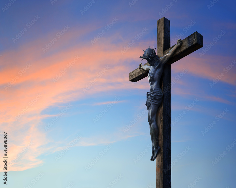 Poster Crucified Christ hangs on the cross – Wall Art | UkPosters