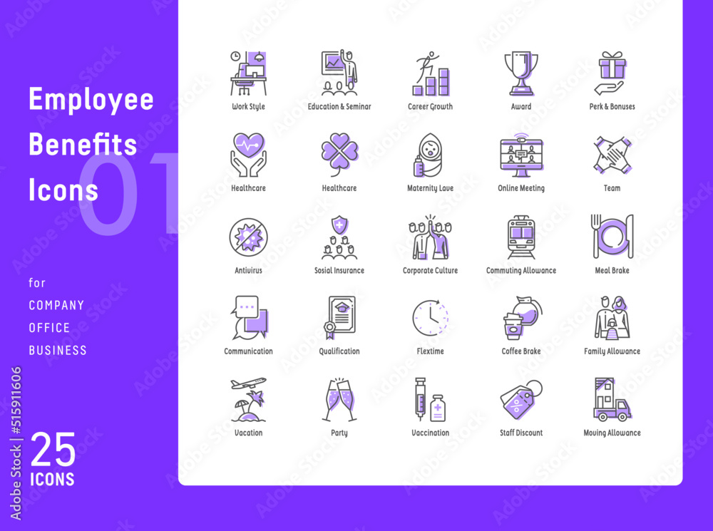 Poster Employee Benefits Icon vol.01 – Wall Art | UkPosters