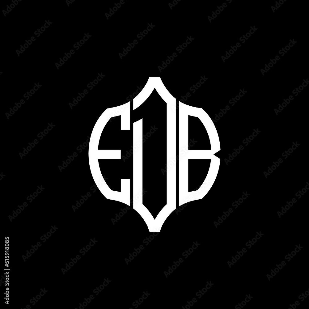 EJB letter logo. EJB best black background vector image. EJB Monogram ...