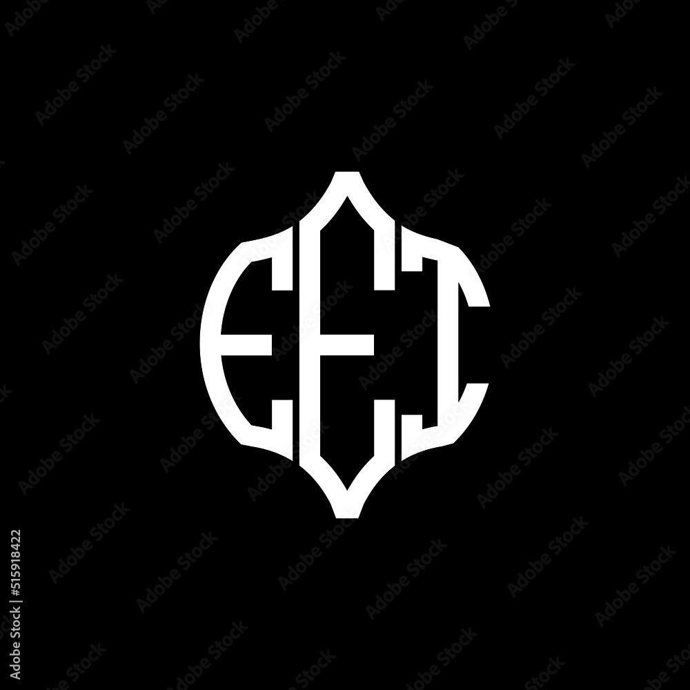 EEI letter logo. EEI best black background vector image. EEI Monogram ...