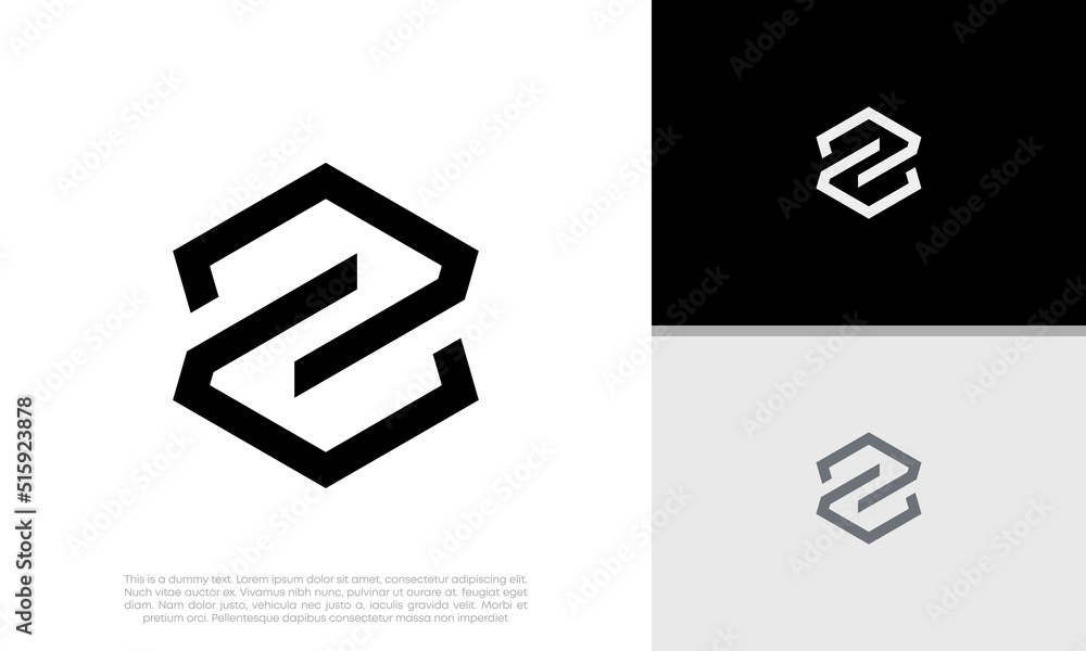 Initials Z logo design. Initial Letter Logo. Innovative high tech logo ...