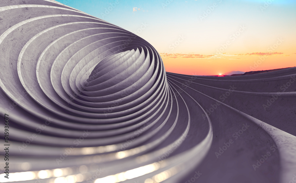 Detalle de arquitectura abstracta.Ilustración 3d. Detalle de la ...