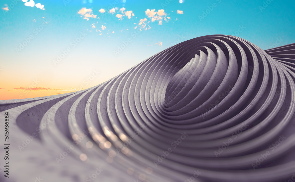 Detalle de arquitectura abstracta.Ilustración 3d. Detalle de la ...