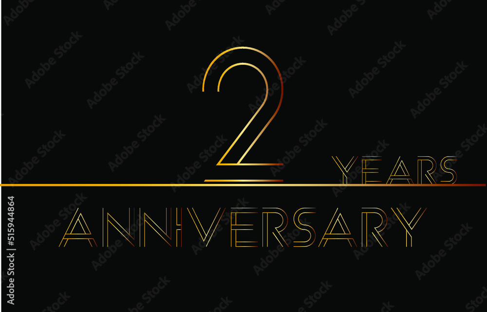 2 years anniversary. Banner to celebrate special date in the form of ...