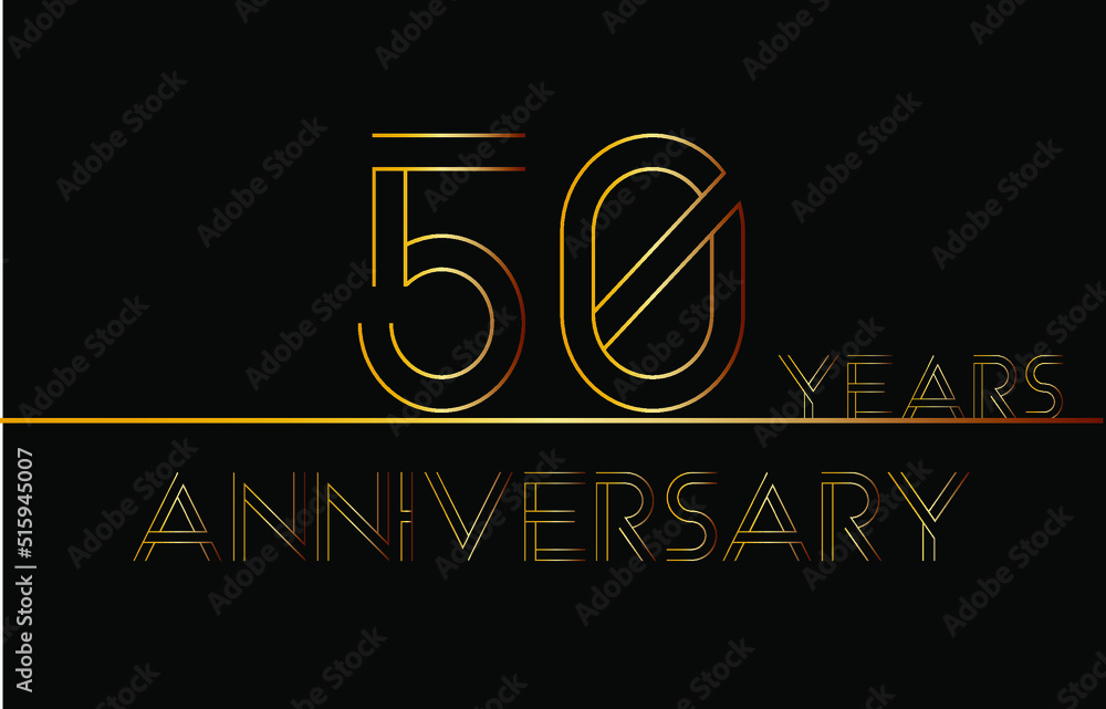 50 years anniversary. Banner to celebrate special date in the form of ...