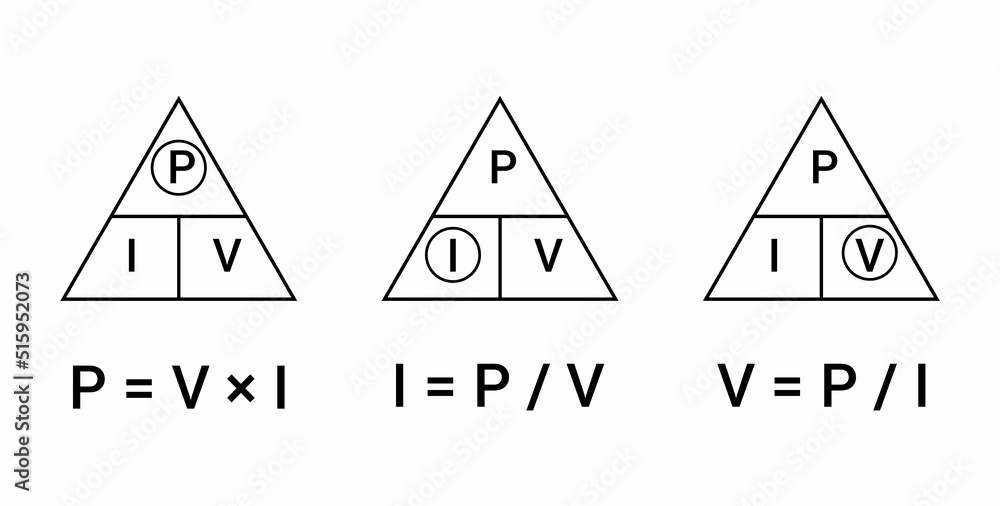 Watts amps volts formula in physics. Watts law. Power formula triangle ... Watts amps volts formula in physics. Watts law. Power formula triangle ...