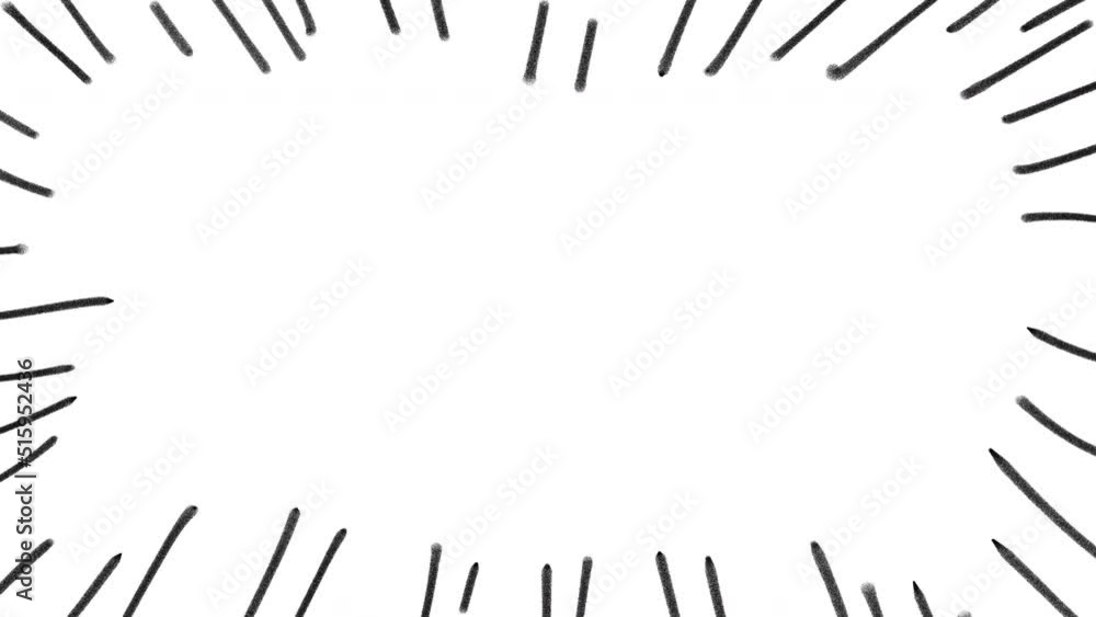 Dynamic speed lines along the edges of the frame. Animation of ...