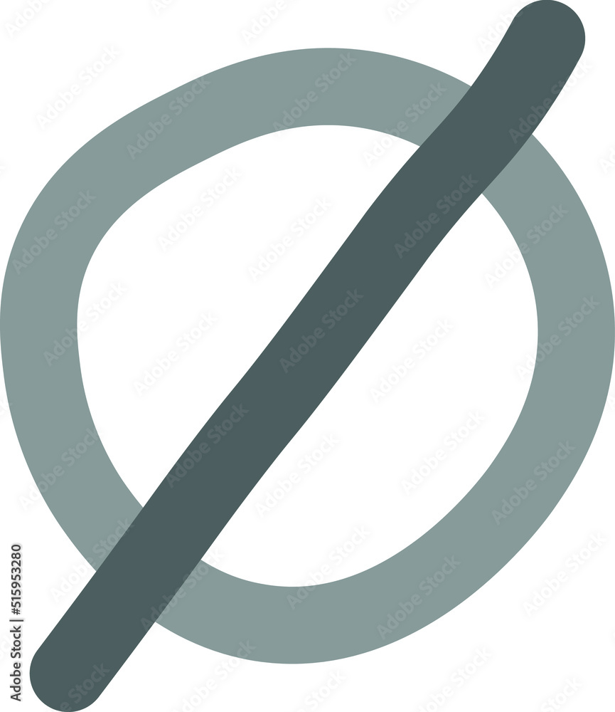 Hand drawn of grey empty set or null set or void set. Mathematical ...