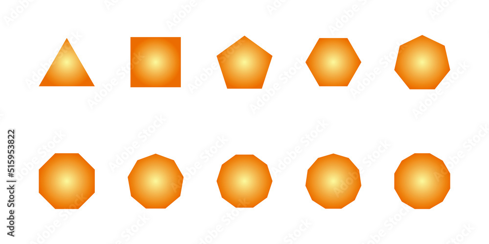 types of regular polygons. polygons with equal sides and angles ...