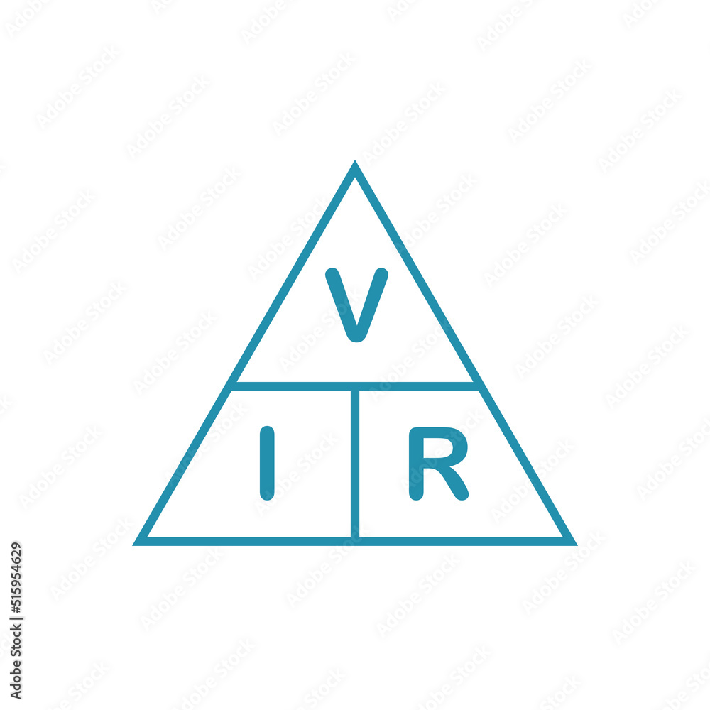 Ohm's law triangle. Voltage, current and resistance triangle formula ...
