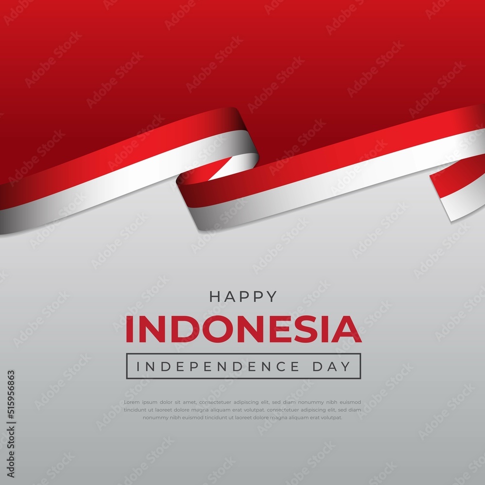 Indonesia independence day banner design Stock Vector | Adobe Stock