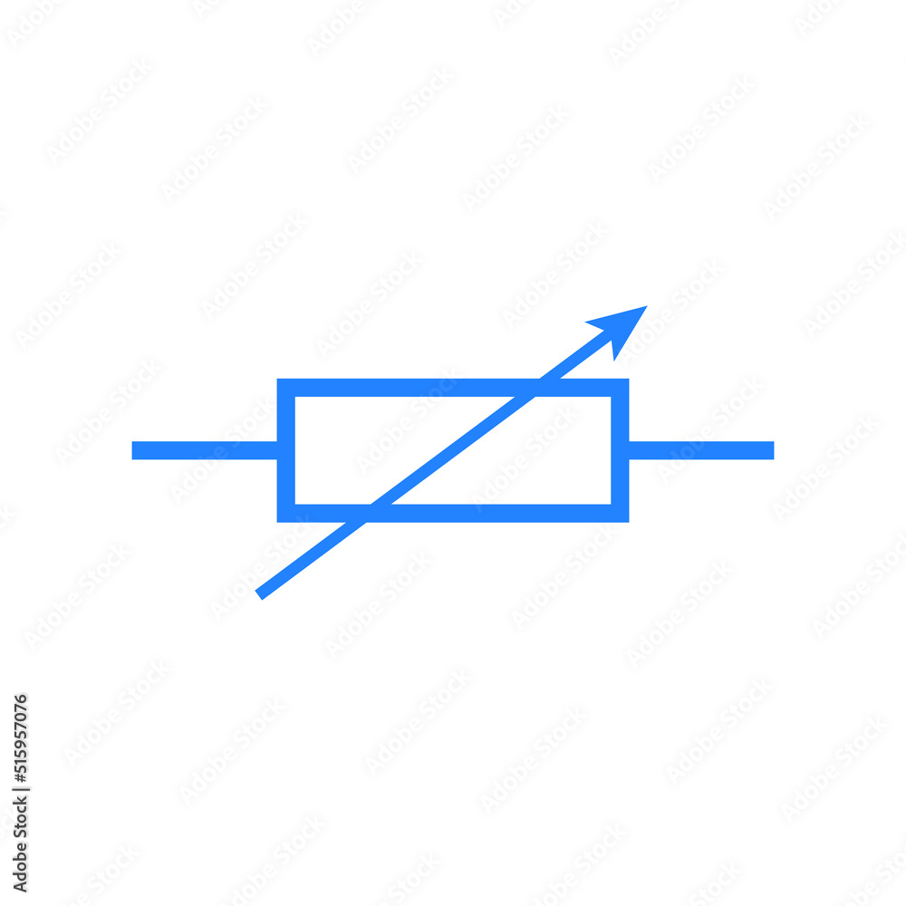 electronic symbol of variable resistor vector illustration Stock Vector ...