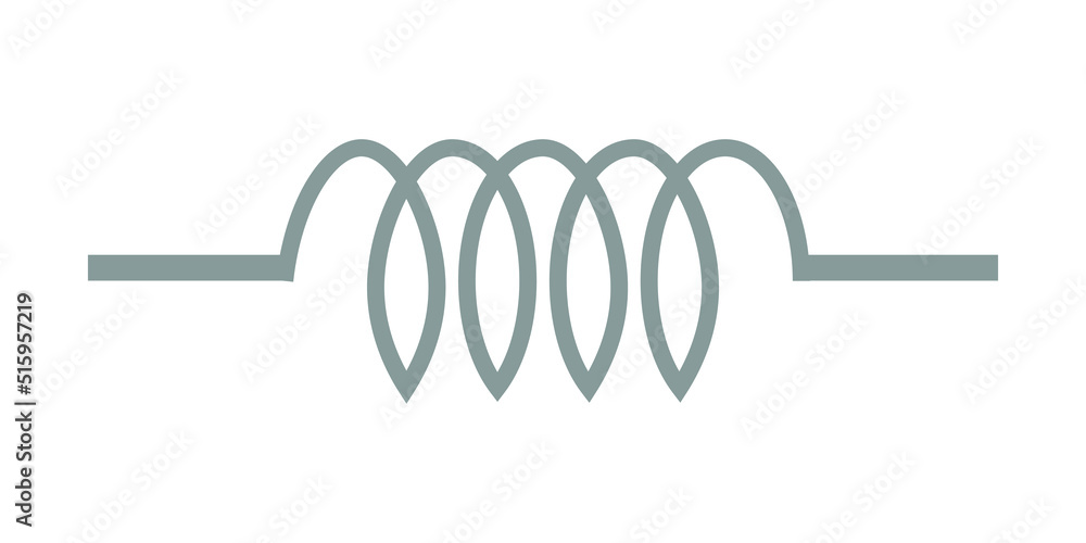 electronic symbol of inductor vector illustration Stock Vector | Adobe ...