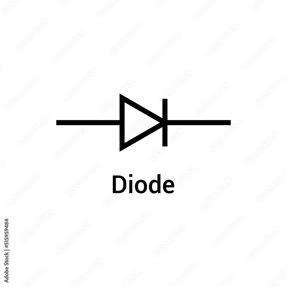 electronic symbol of diode vector illustration Stock Vector | Adobe Stock