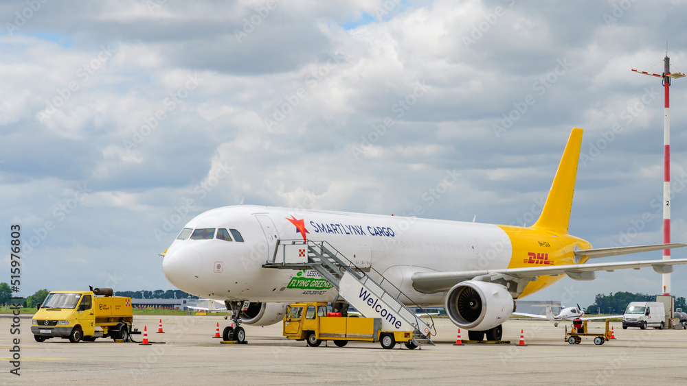 hoersching, austria, 08 july 2022, Airbus A321-211(PCF) 9h-cga operated ...