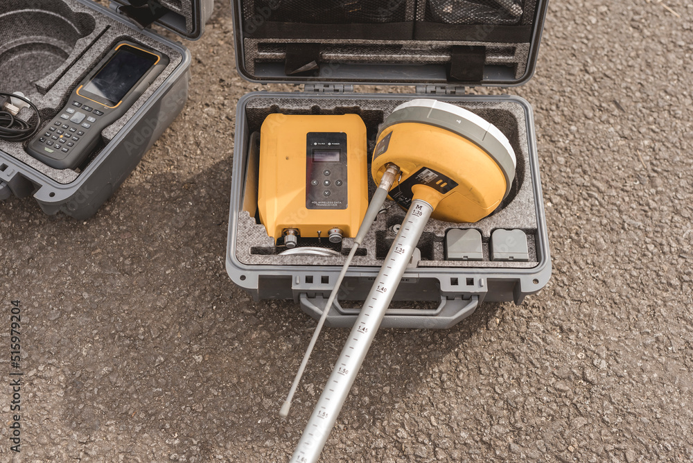 A Global Navigation Satellite System or GNSS Receiver in a hard case ...