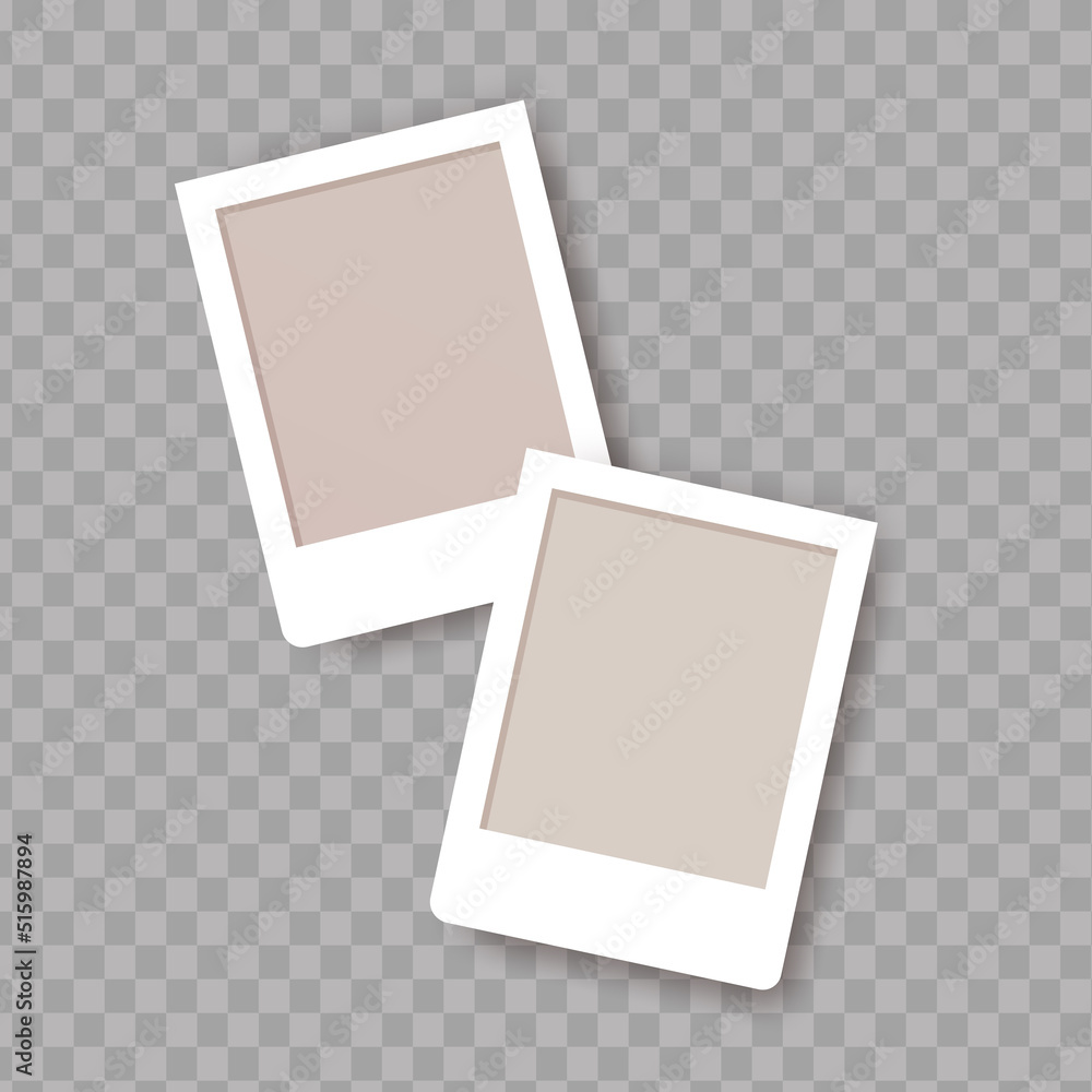 Set of realistic empty photo frames compositions.Modern photo frames ...