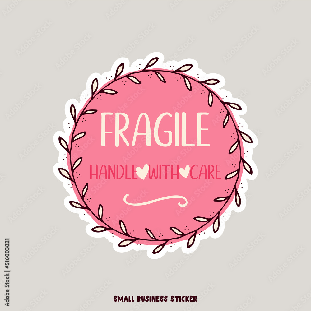 Creative logo for small business owners. Fragile handle with care quote ...