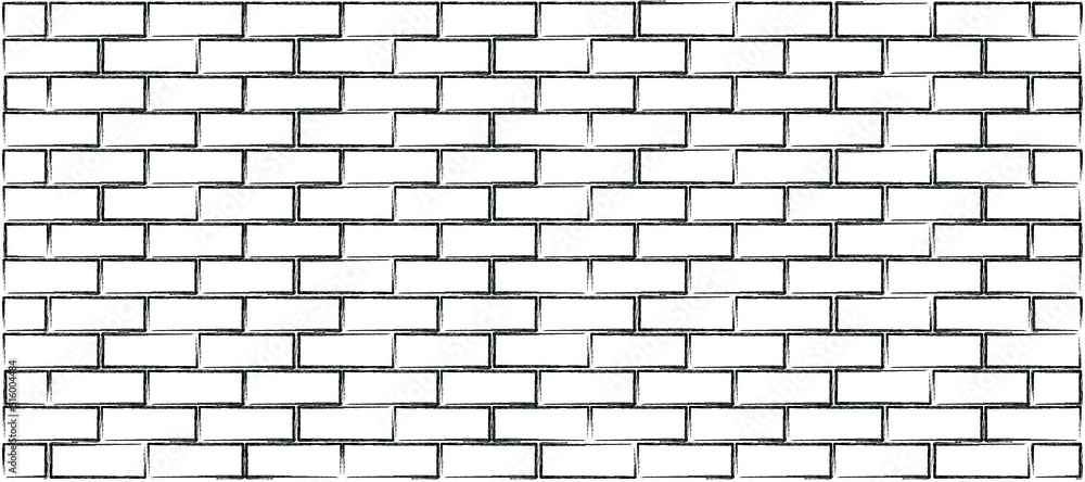 Grunge, empty background brick wall side view. Funny vector block stone ...