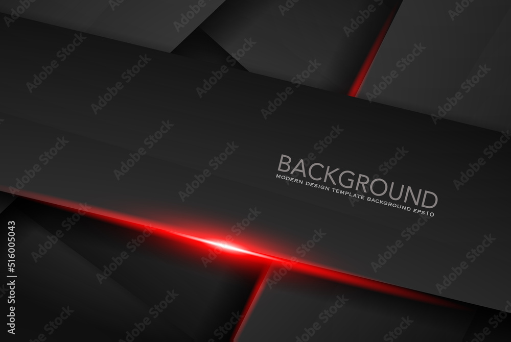 abstract metallic red black frame layout modern tech design template ...