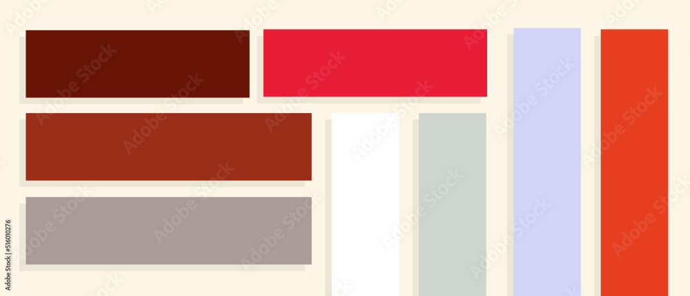 Monochrome red forecast Color palette for fashion/ web designing ...