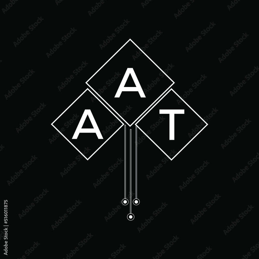 AAT letter logo design with white background in illustrator, AAT vector ...