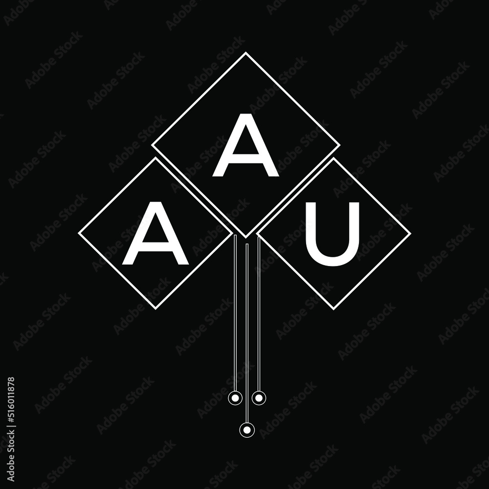 AAU letter logo design with white background in illustrator, AAU vector ...