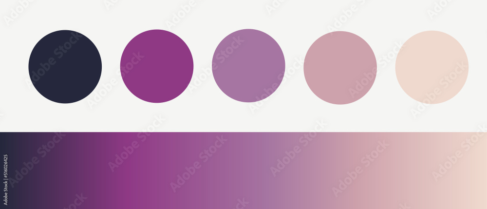 Muted Tones forecast Color palette with gradient for fashion/ web ...