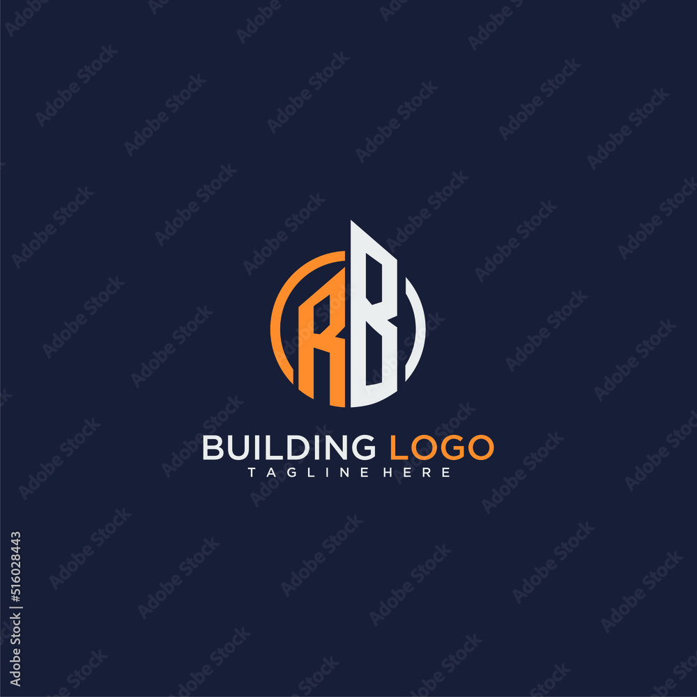 RB initial monogram logo for real estate with building style Stock Vector | Adobe Stock