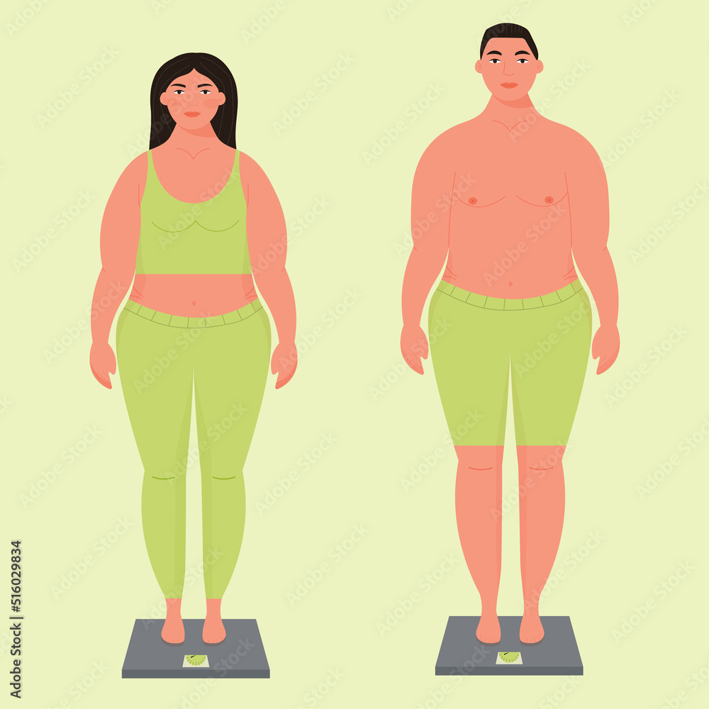 Before weight loss, obesity concept, overeating, improper nutrition ...