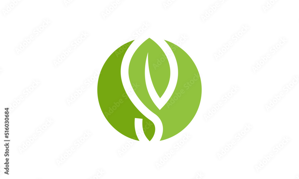 green leaf, letter s leaf logo vector template Stock Vector | Adobe Stock