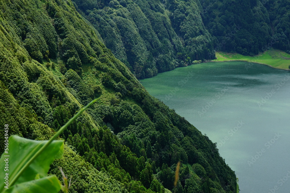 Sete Cidades crater and lake, Sao Miguel, Azores islands, Portugal ...