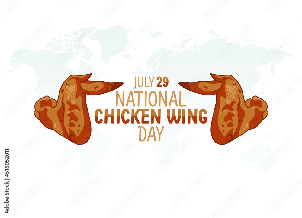 vector graphic of national chicken wing day good for national chicken ...