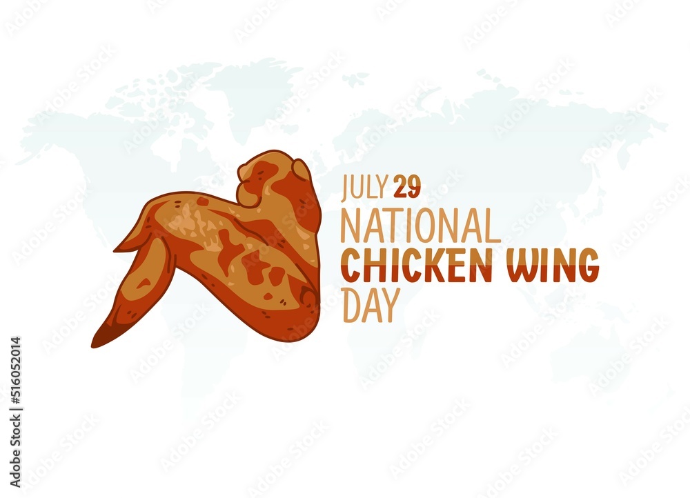 vector graphic of national chicken wing day good for national chicken ...