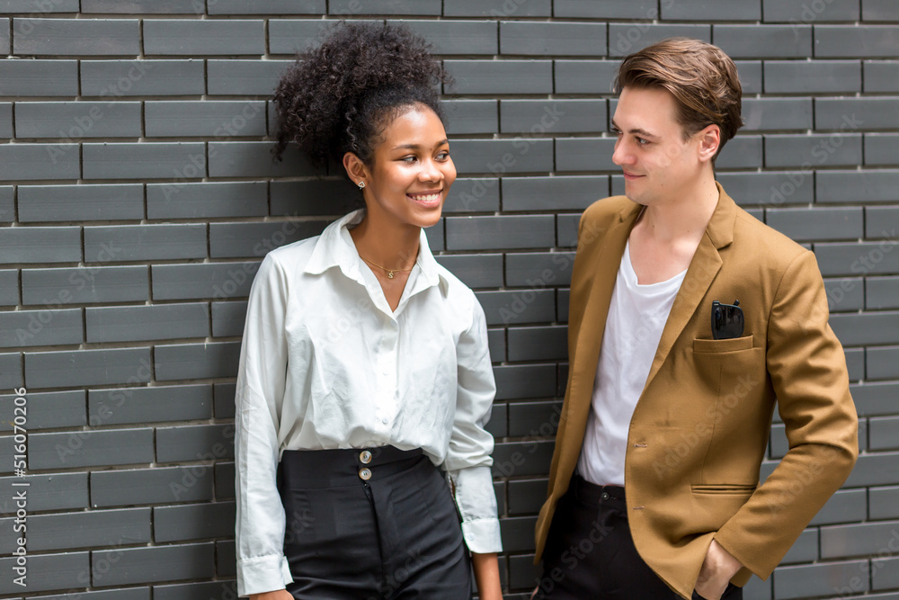 A Diverse couple - Multi-ethnic couple in love. African American woman ...