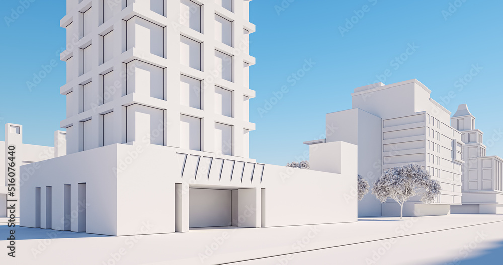 Paper toy city model, regular street view. Stock Illustration | Adobe Stock
