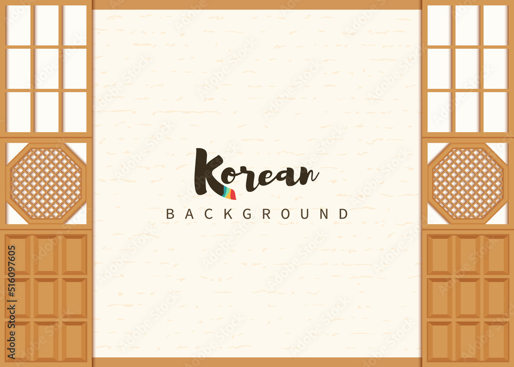 Vector of traditional Korean background Stock Vector | Adobe Stock