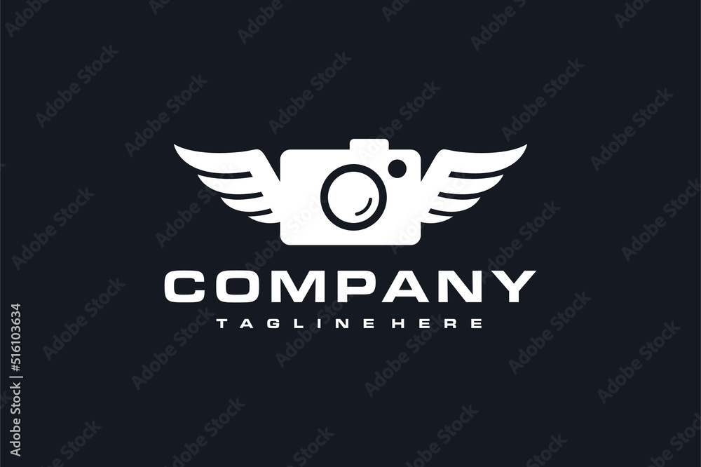 wing camera logo Stock Vector | Adobe Stock