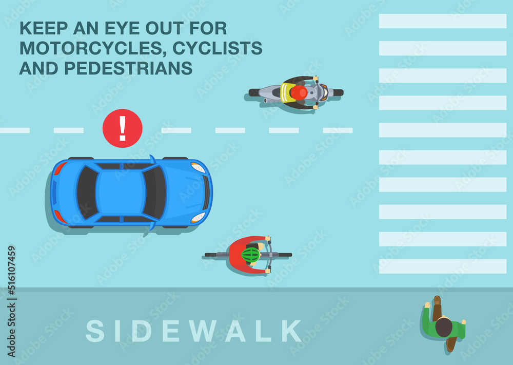 Safe driving tips and traffic regulation rules. Keep an eye out for ...
